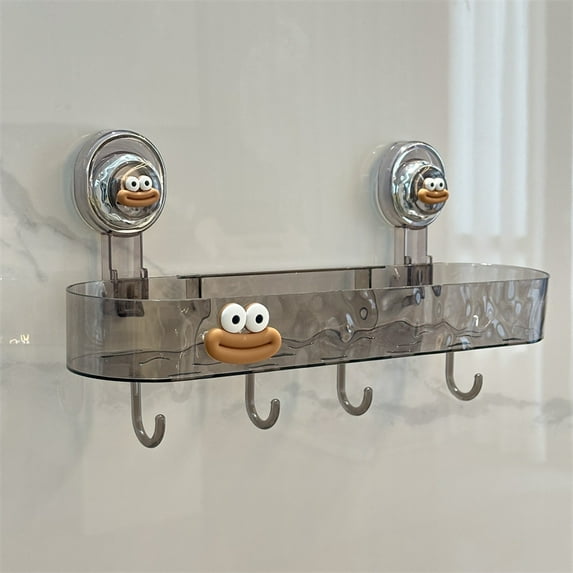 Suction Cup Storage Rack No-Drill Bathroom Toilet Storage Box Wall ...