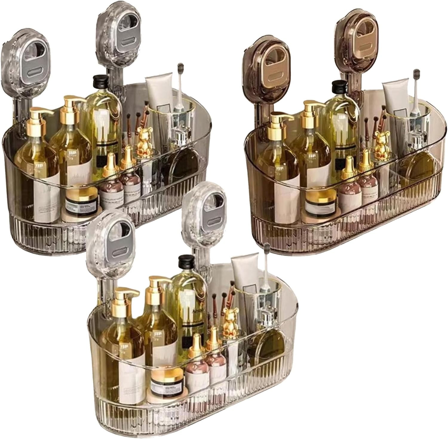 Suction Cup Storage, Wall Organizer,No-Drill Bathroom Suction Storage ...