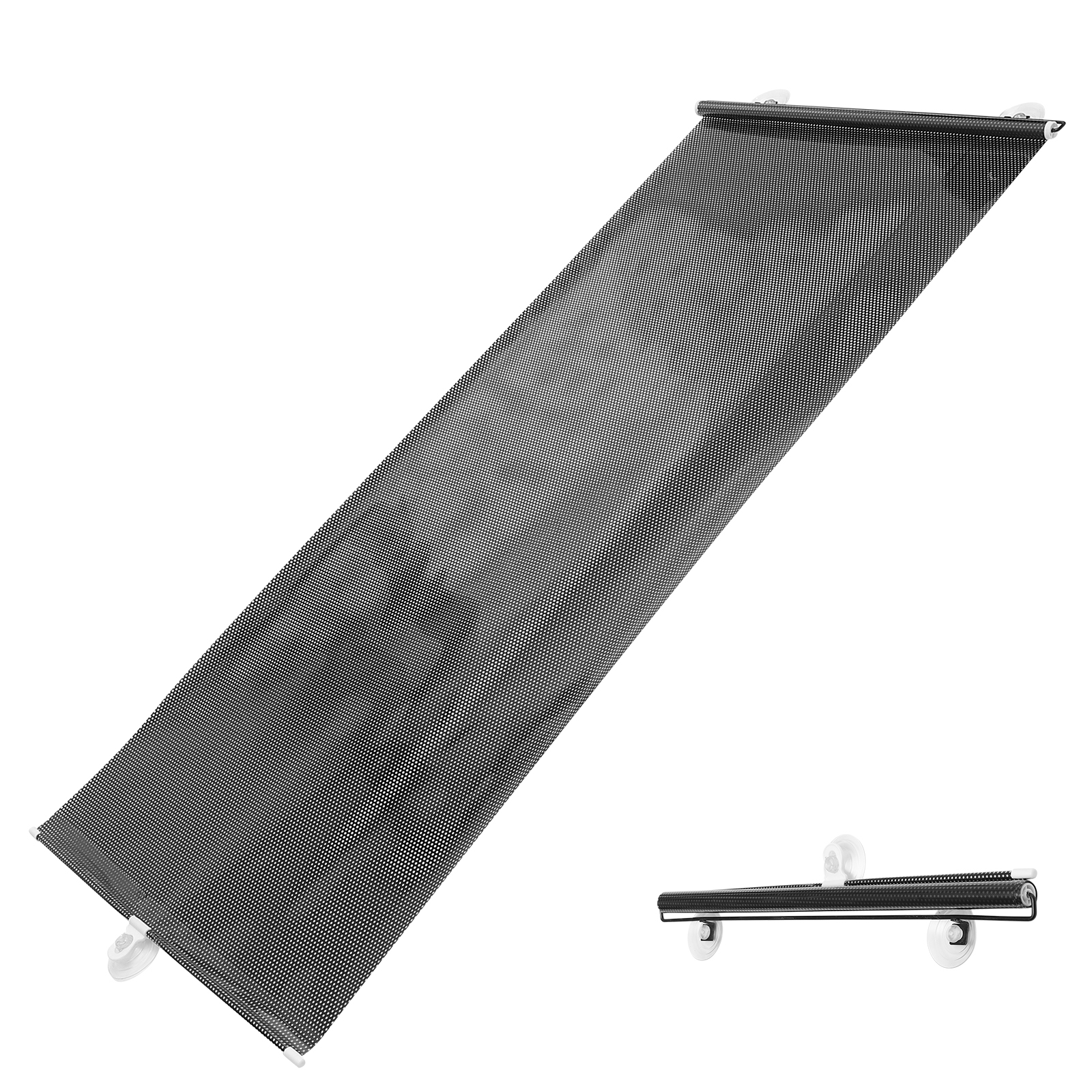 Suction Cup Sunshade Curtain No Drilling Blackout Roller Blind Heat ...