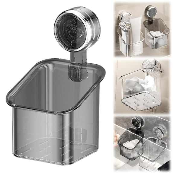 Suction Cup Swivel Organizer, Removable Wall Mounted Trash Can ...