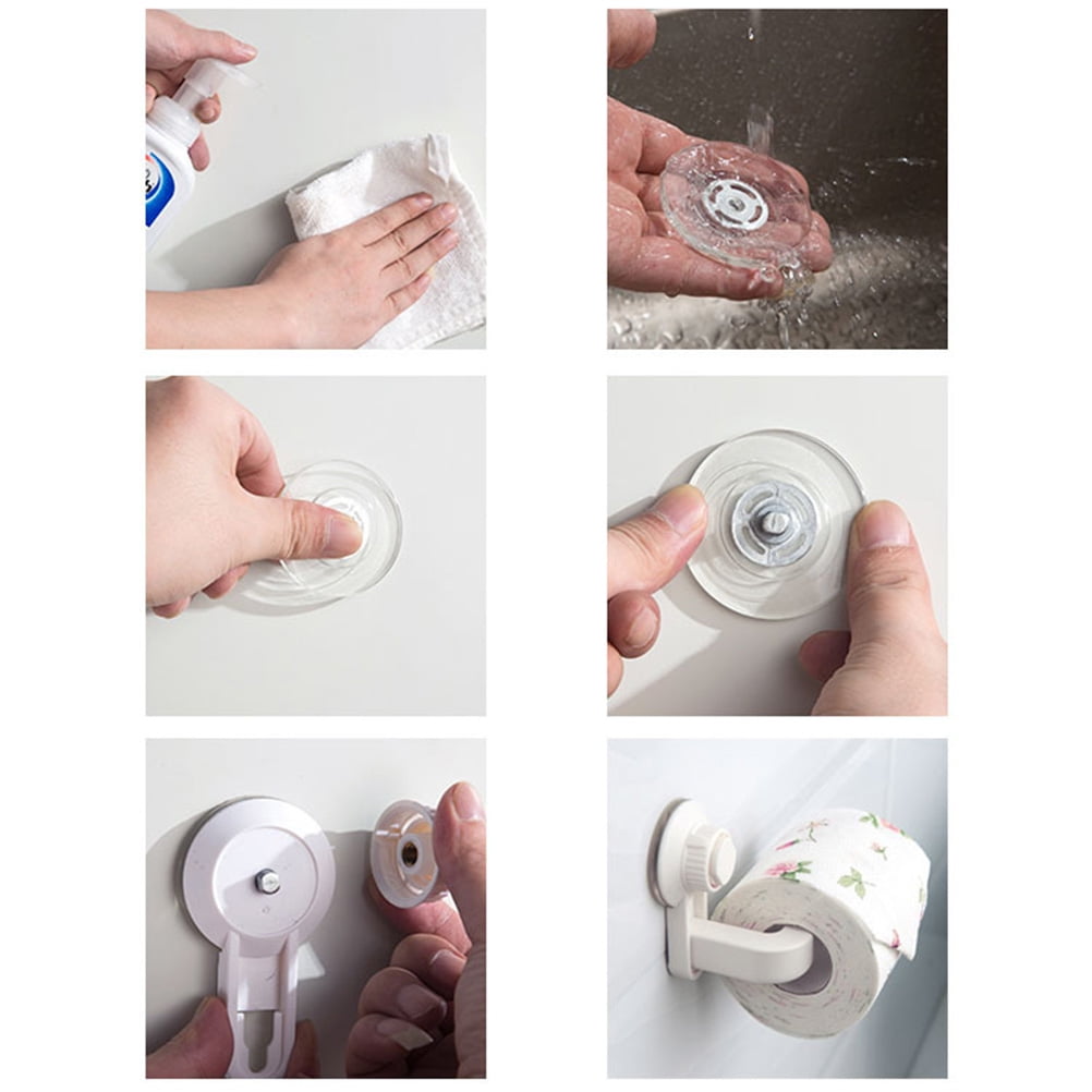 Suction Cup Toilet Paper Holder Smooth Wall Towel Towels Dispenser