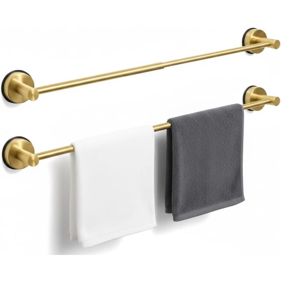 Suction Cup Towel Bar 17-28 Inch Adjustable Retractable Stainless Steel ...