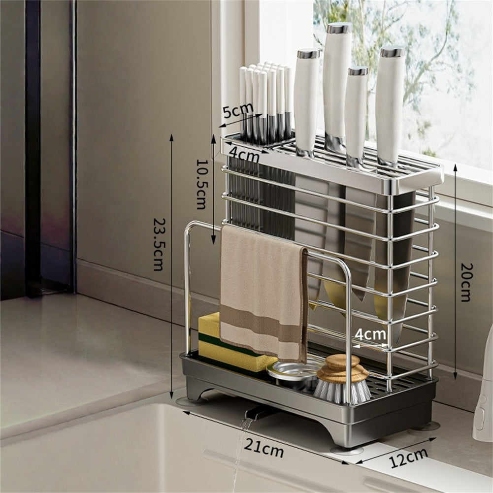Suction Cup Utensil Holder Drying Rack For Kitchen Forks Spoons ...