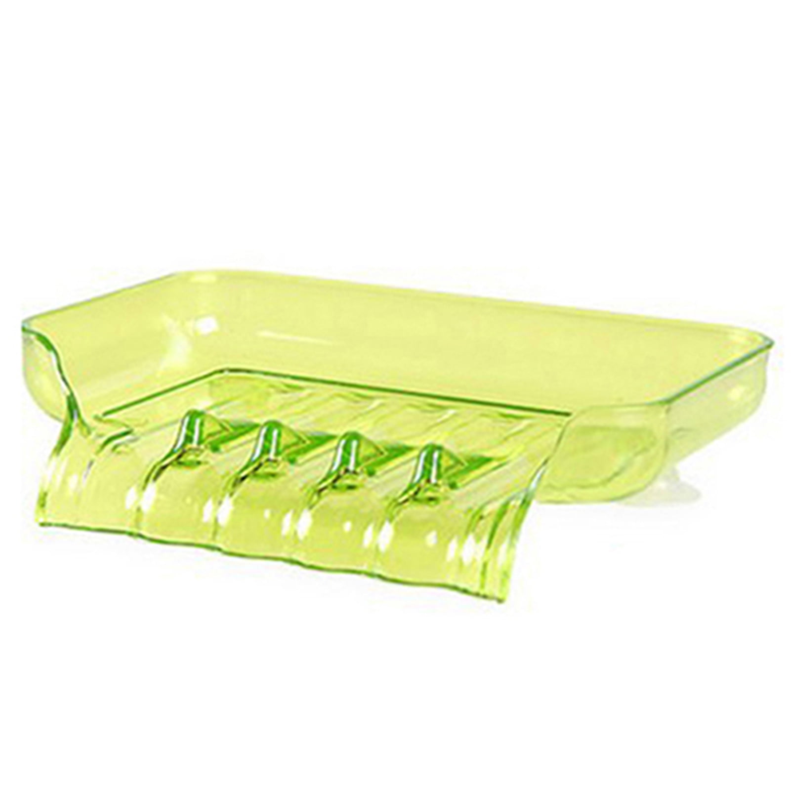 Suction Cup Water Drain Soap Dish Tray Sponge Holder Bathroom Kitchen ...