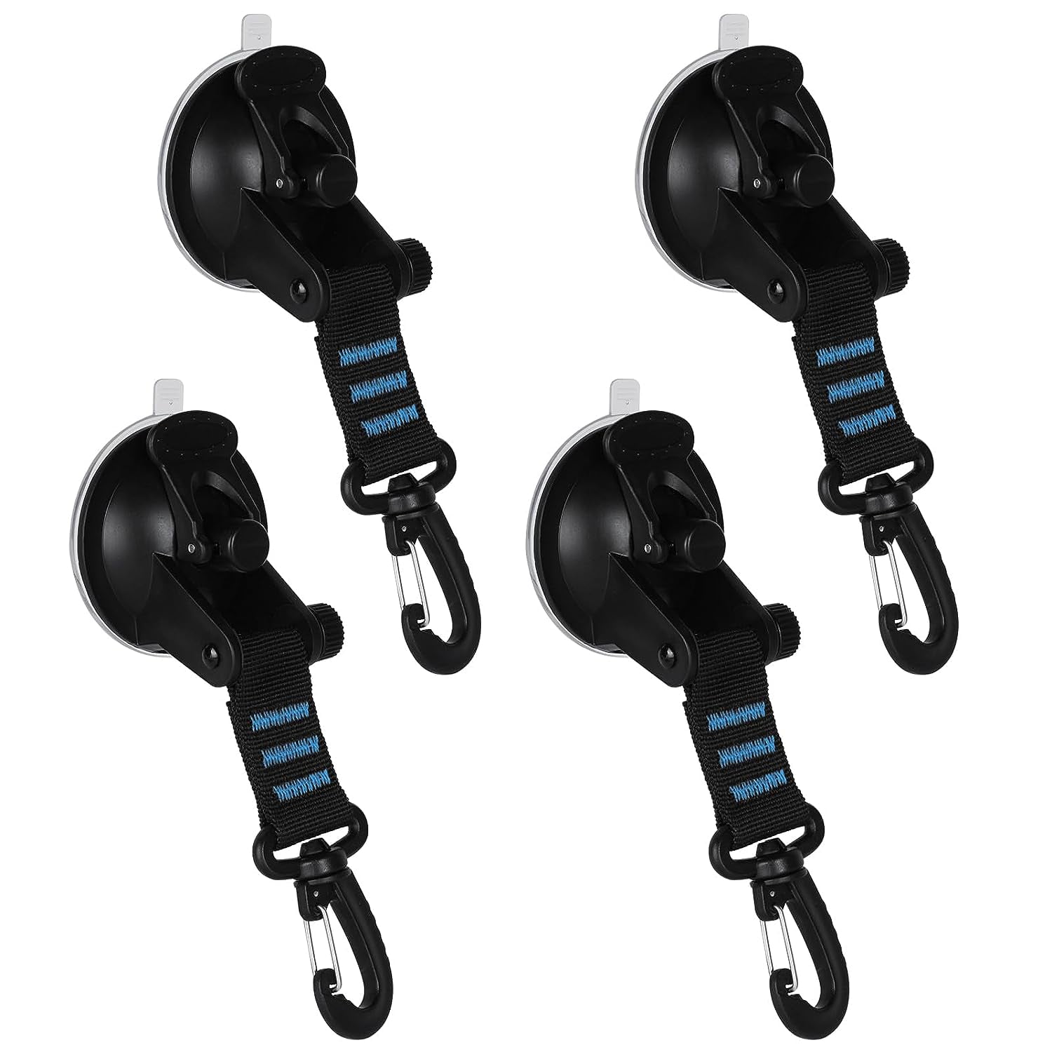 Suction Cups Heavy Duty, 4 Pack Strong Sucker Cups Hooks 360° Rotating ...