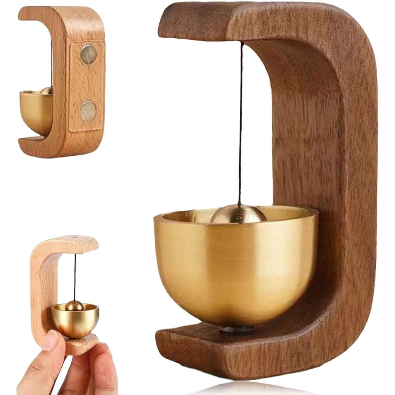 Suction Door Type Solid Wood Wind Chime,2025 New Wooden C-Shaped Wind ...