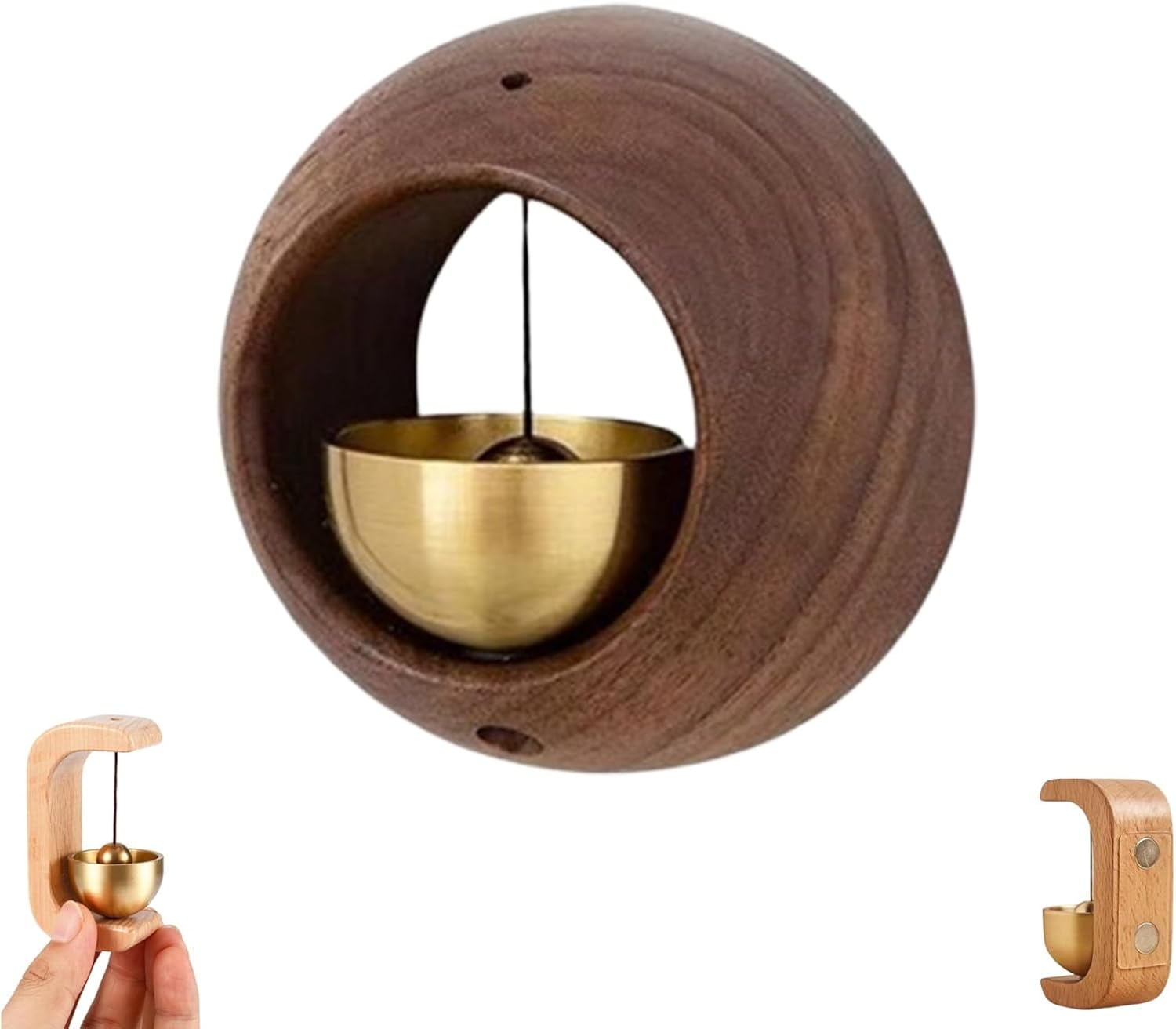 Suction Door Type Solid Wood Wind Chime,Dopamine Magnetic Doorbell ...