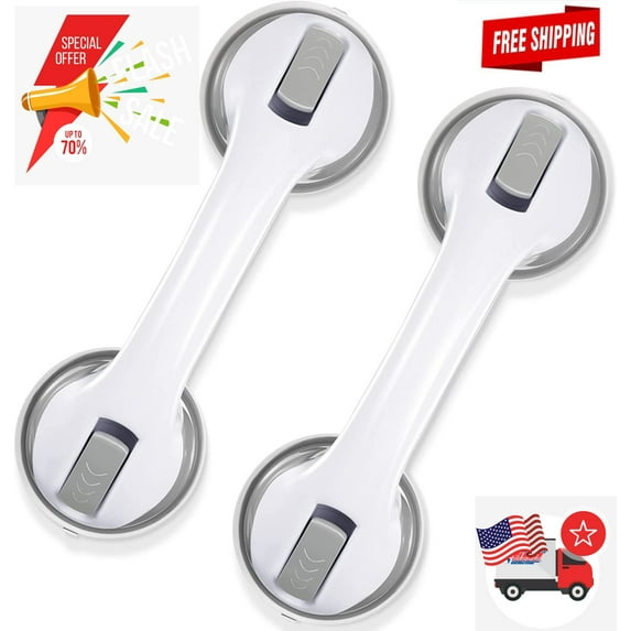 Suction Grab Bars for Bathroom, Shower Handle, Handicap Grab Bars ...