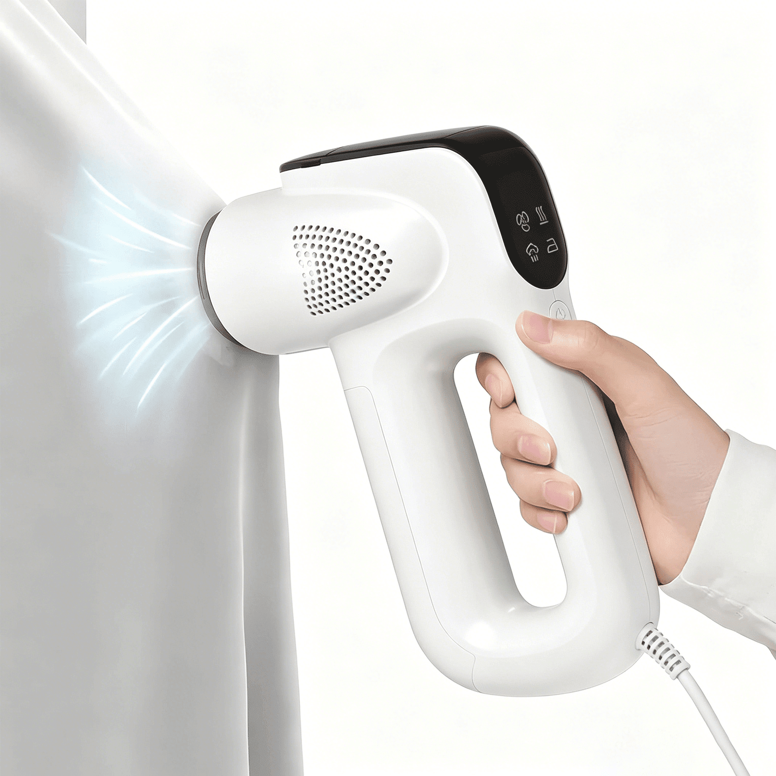 Suction Handheld Clothes Steamer, Dual Mode, LED Display, Portable ...