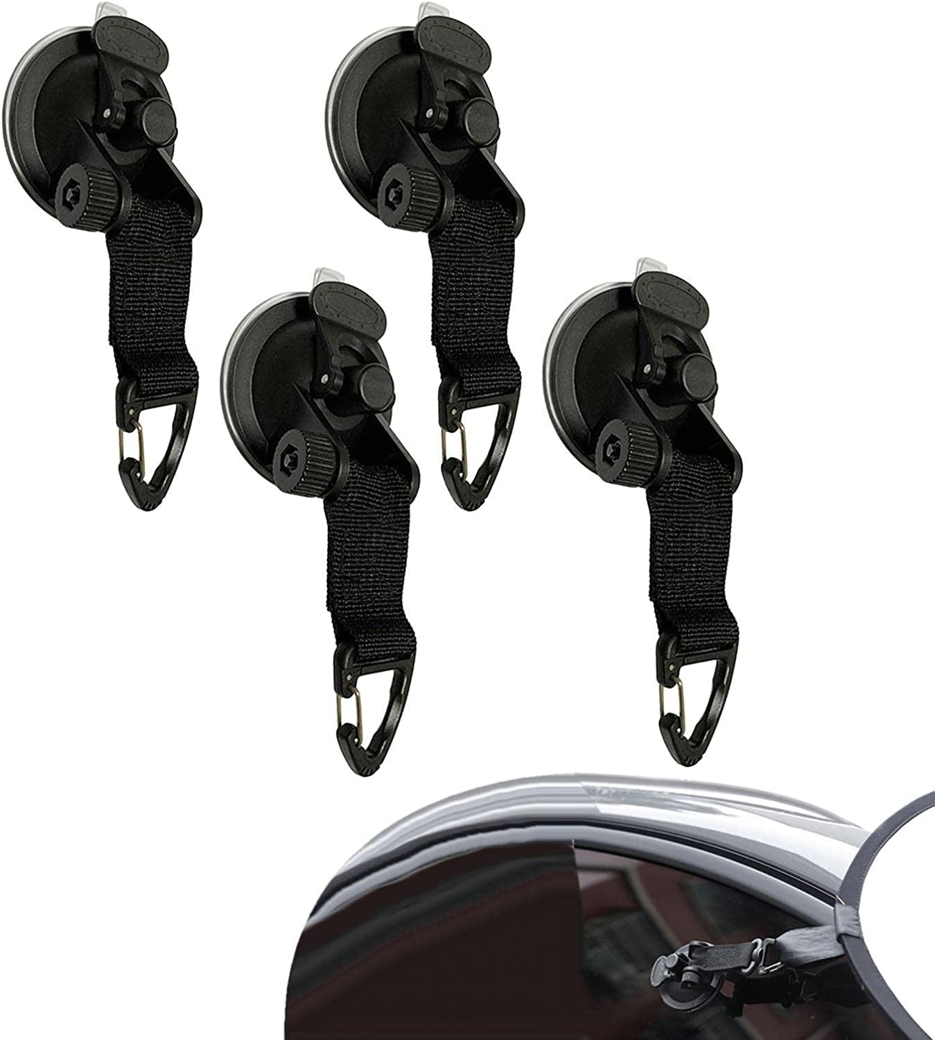 Suction Hooks - Outdoor Strong Suction Cups, Camping Tool with Securing ...