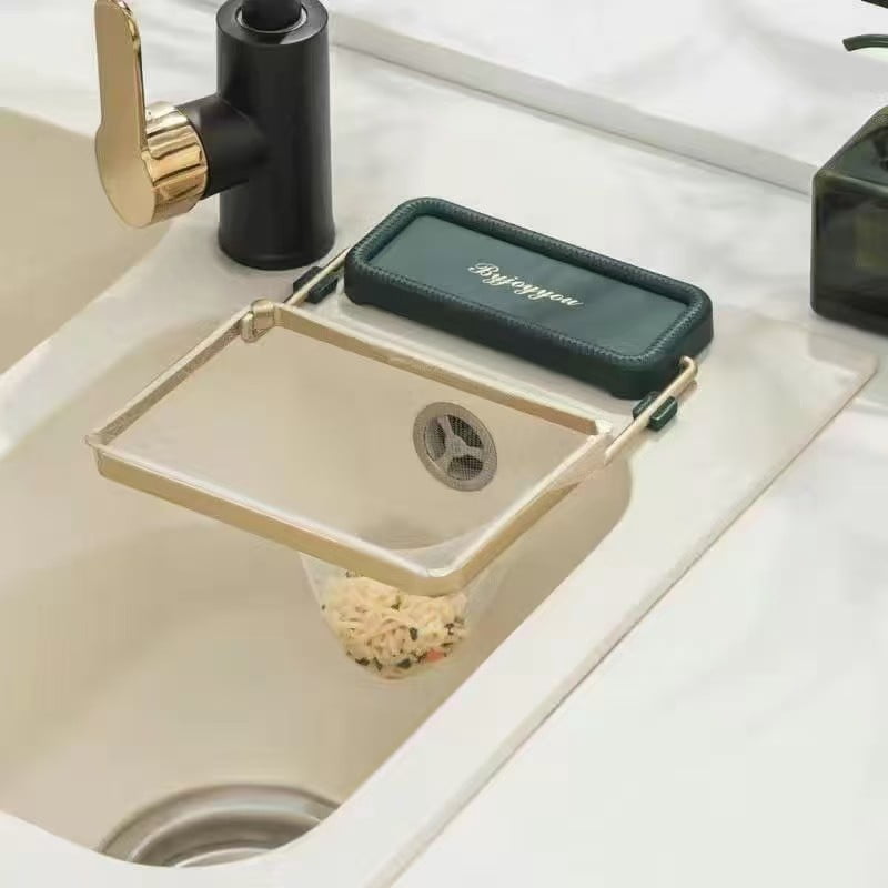 Collapsible Suction Sink Dish Rack, Kitchen Sink Food Scrap Storage ...