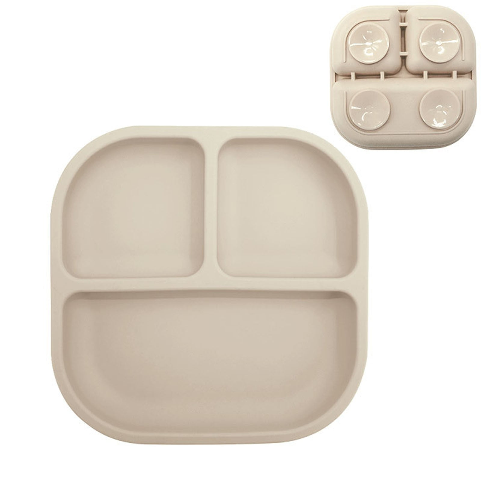 Suction Plates for Babies & Toddlers - 100% Silicone, Dinnerware Stays ...
