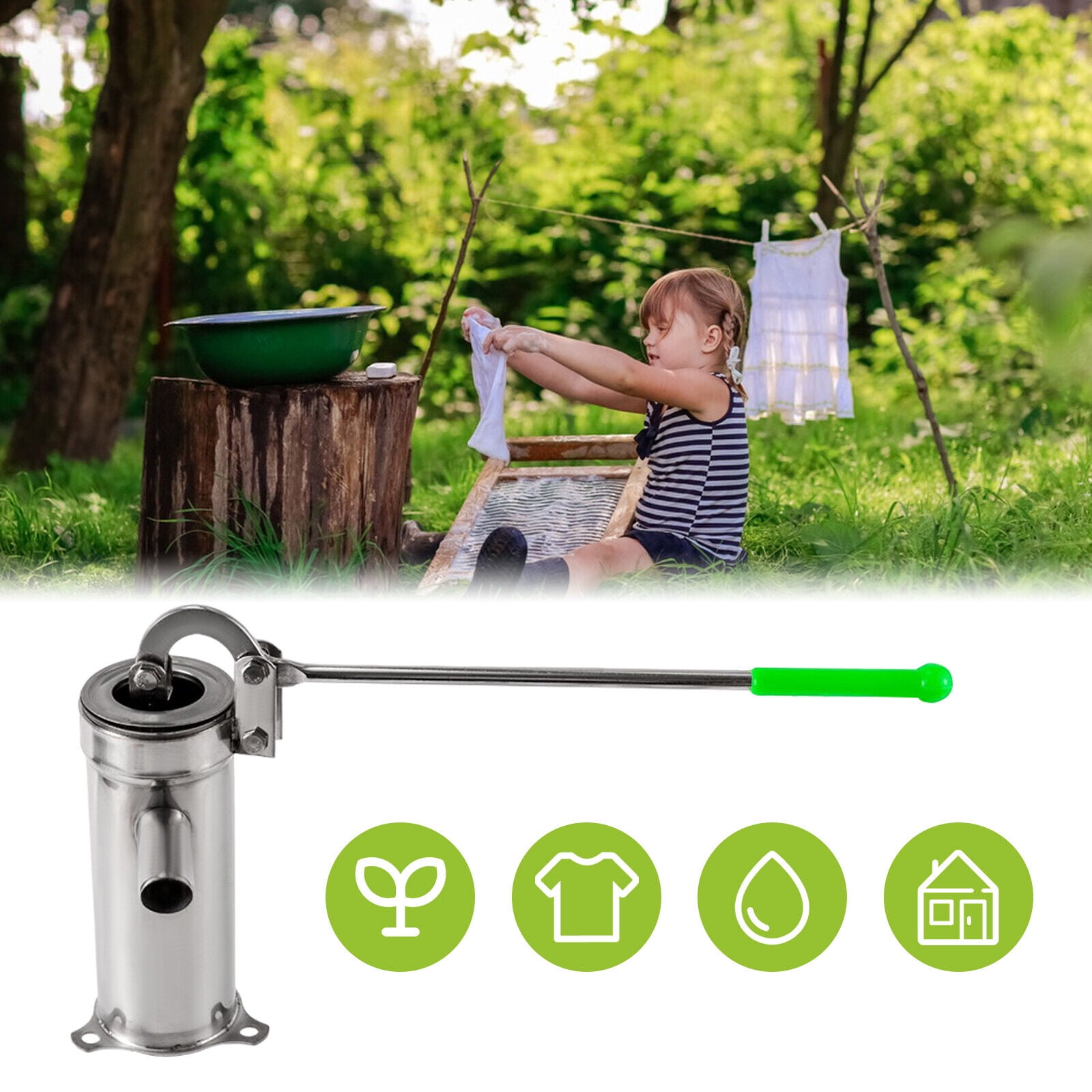 Suction Pump, Stainless Steel Manual Water Jet Pump Domestic Well Hand ...