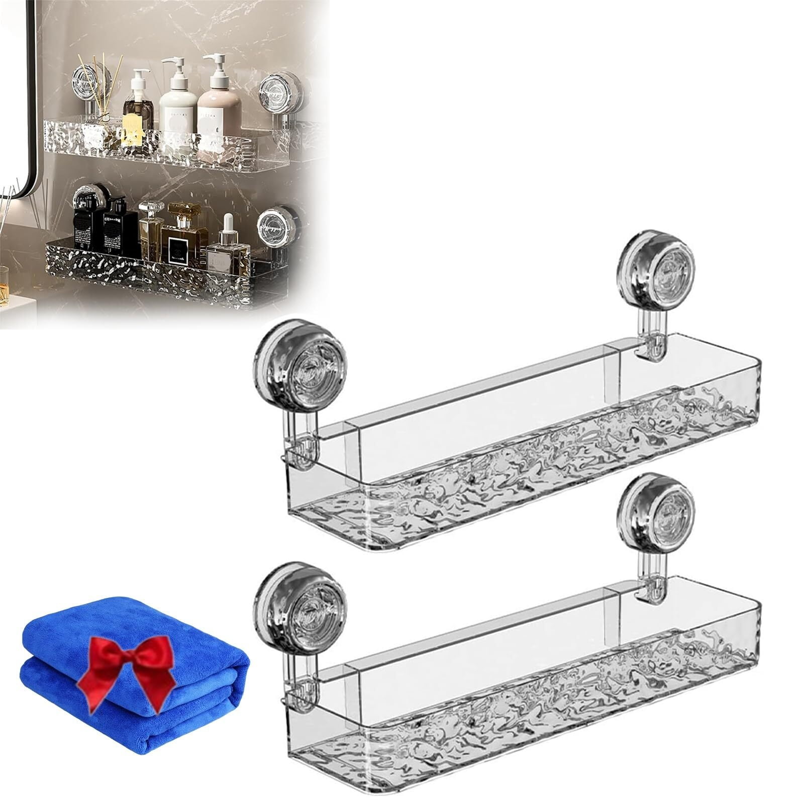 Suction Shelves, Set Patient Trays Shower Shelf, Corrugated Suction Cup ...