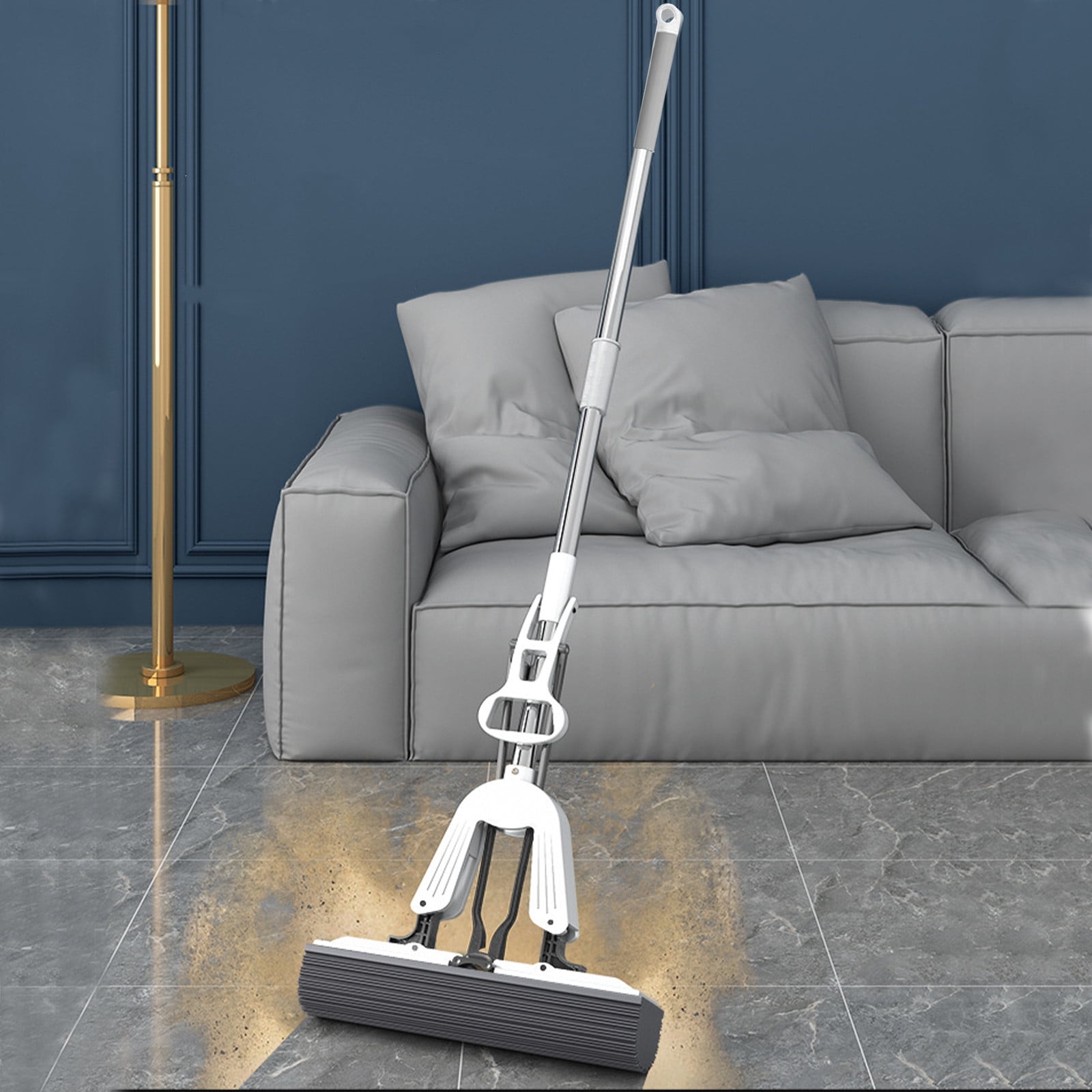 Suction Sponge Foam Mop Retractable Sponge Mop with Folded Extrusion ...