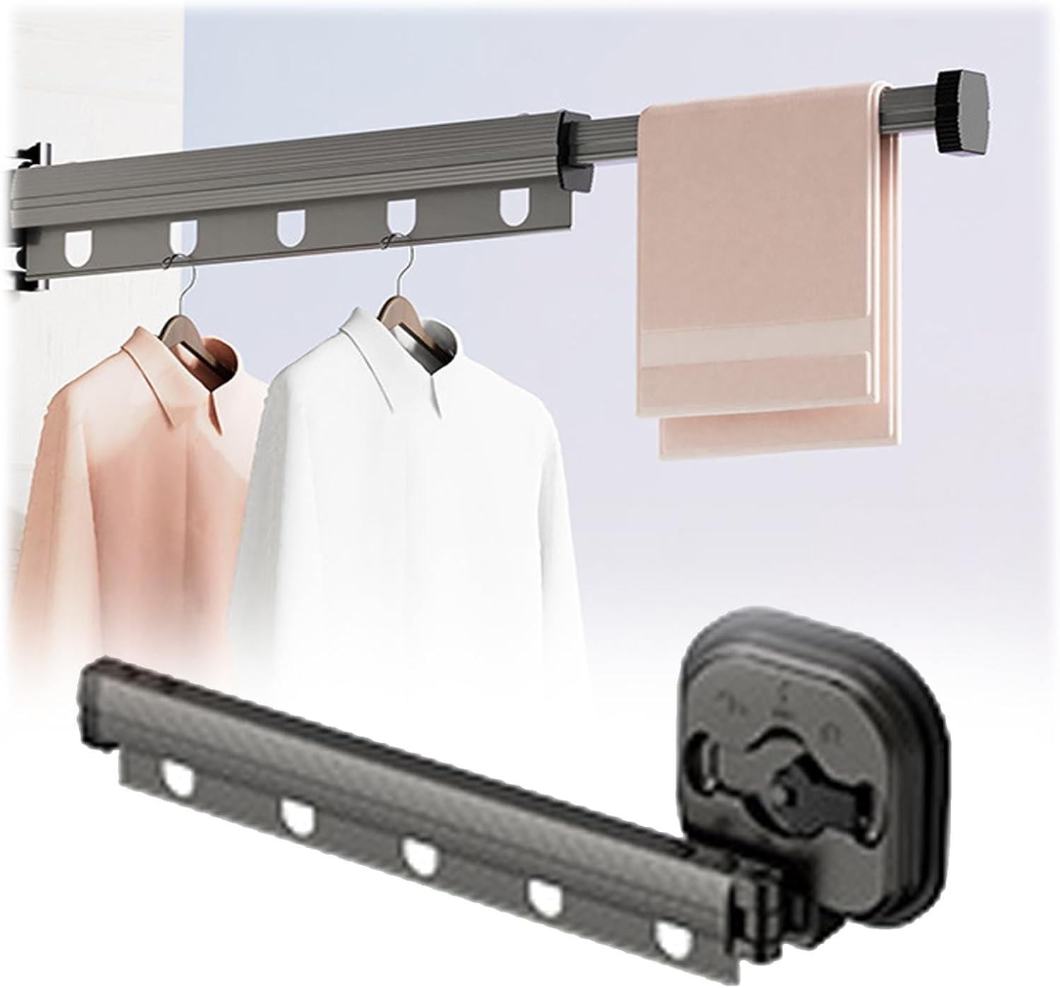 Suction Wall Mount Folding Clothes Drying Rack,Clothes Drying Rack ...