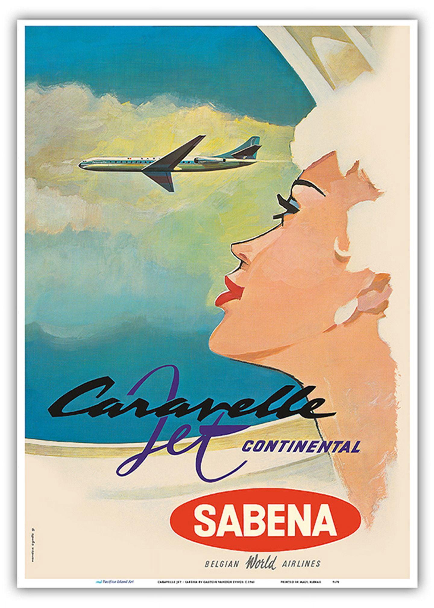 Sud Aviation Caravelle Jet - Sabena Belgian World Airlines - Vintage ...