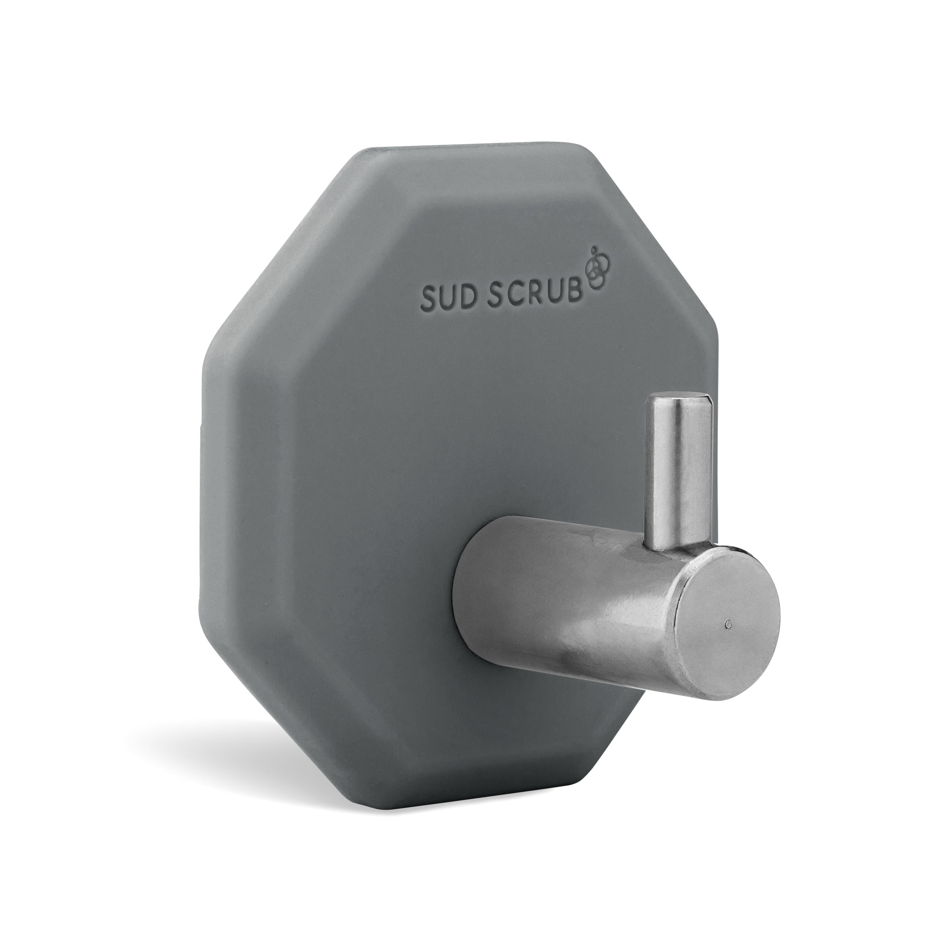 Sud Scrub® Antimicrobial Shower Hook, Self Adhesive, Heavy Duty Wall ...