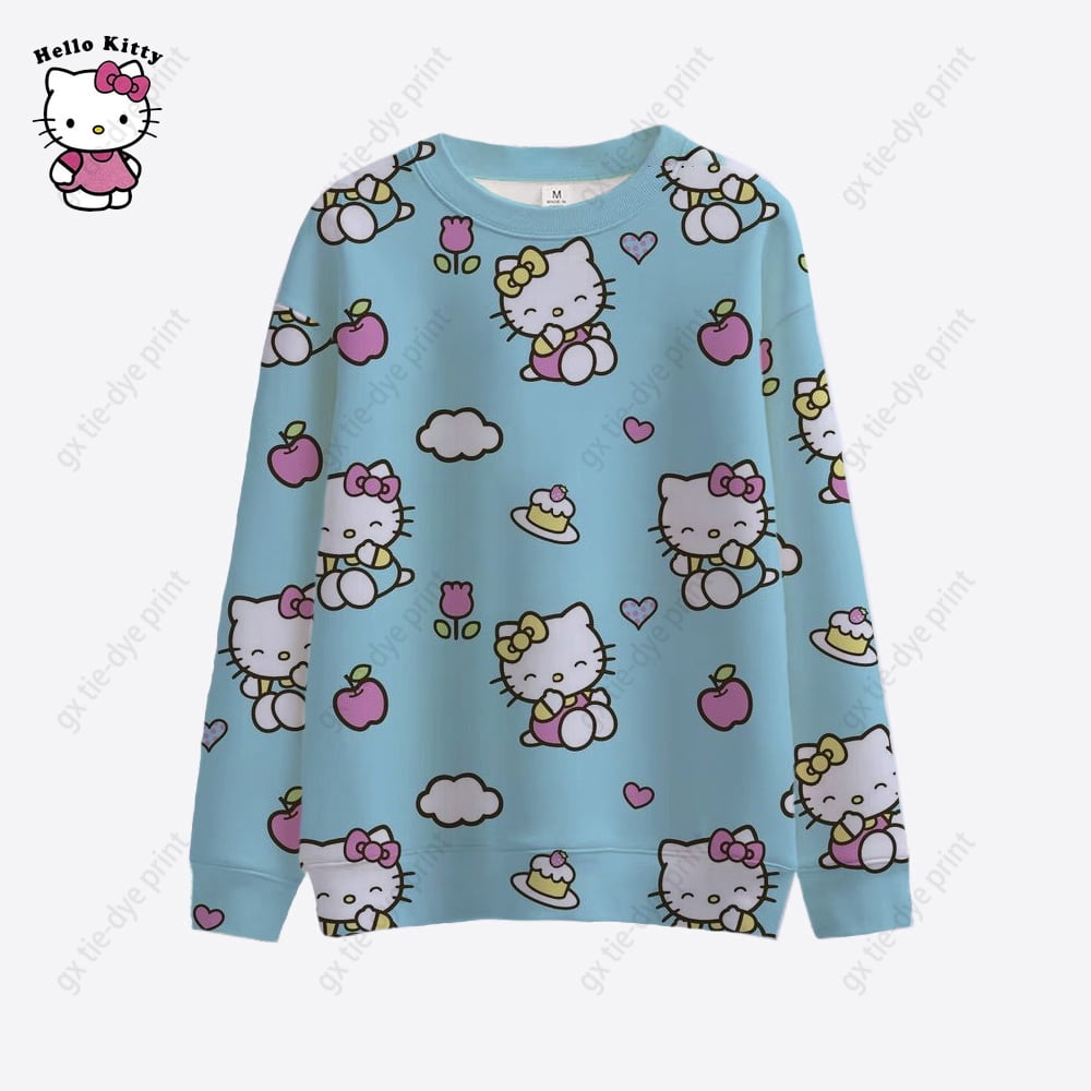 Sudadera con capucha de Hello Kitty para mujer suéter fino de dibujos ...