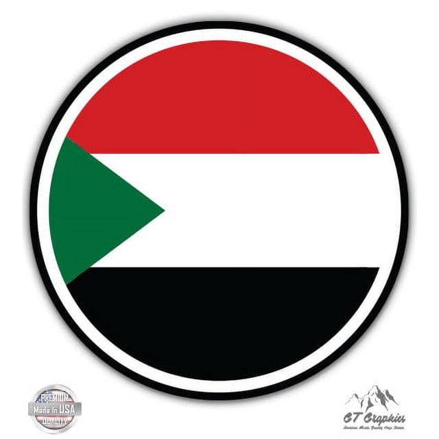 Sudan Flag - 3" Vinyl Sticker - For Car Laptop I-Pad Phone Helmet Hard ...