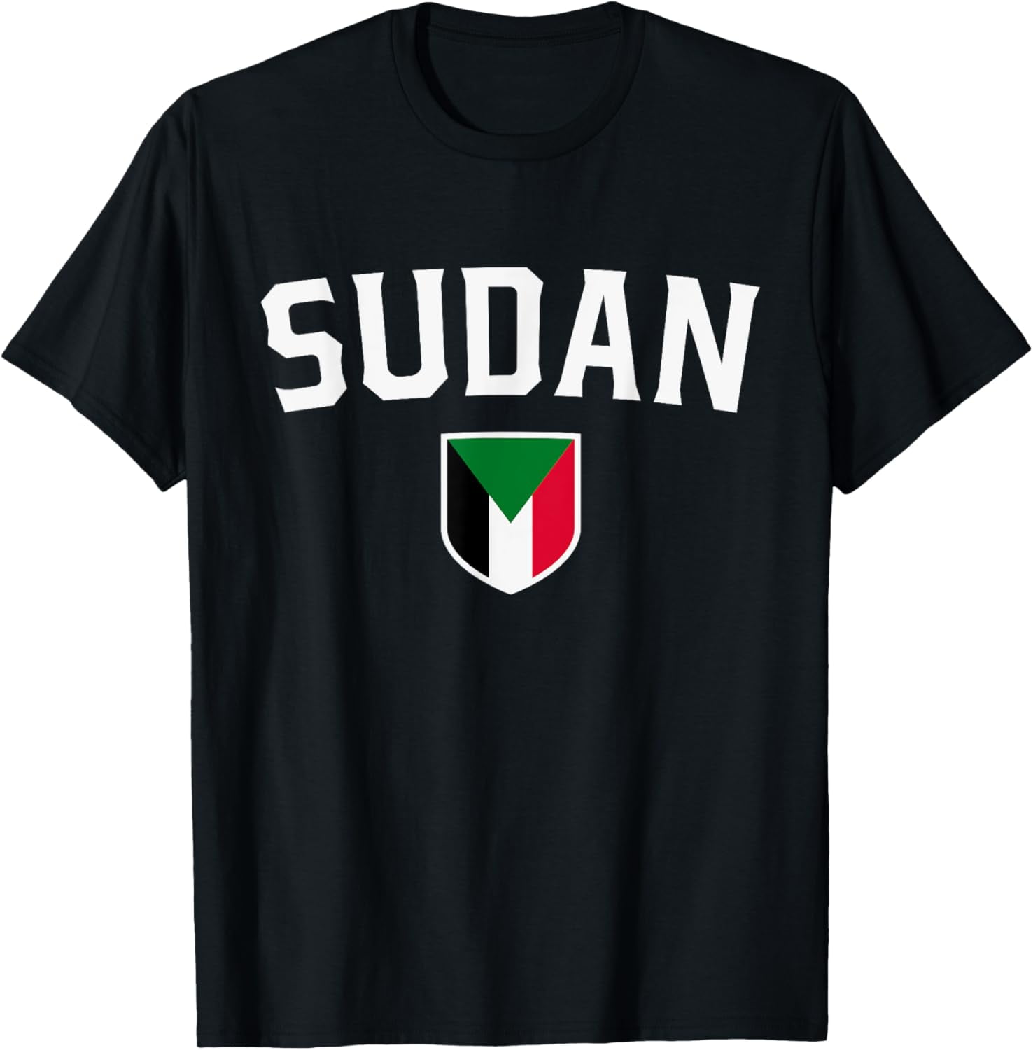 Sudanese Flag Shield Classic Sporting Badge Style T-Shirt - Walmart.com
