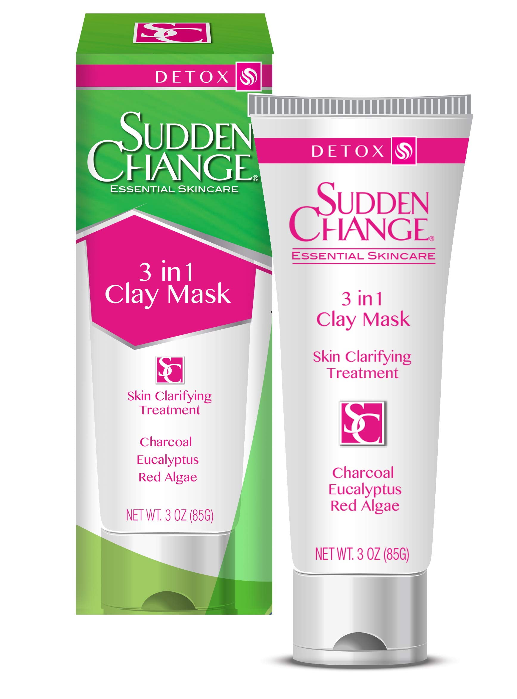 Sudden Change 3-In-1 Clay MMF7 Mask - Charcoal Clarifying Face Mask ...