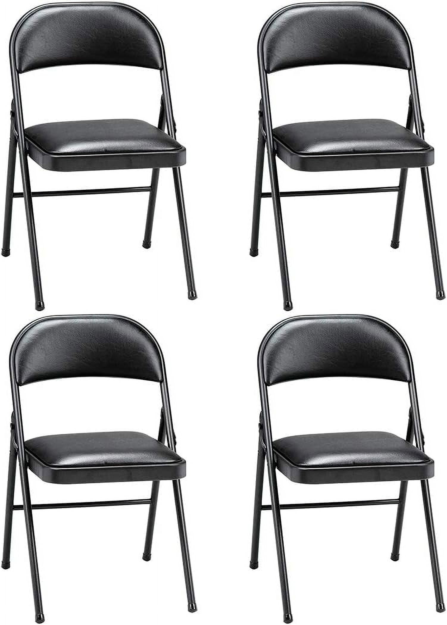 Sudden Comfort Deluxe Chicory Lace Vinyl Padded Folding Chair with ...