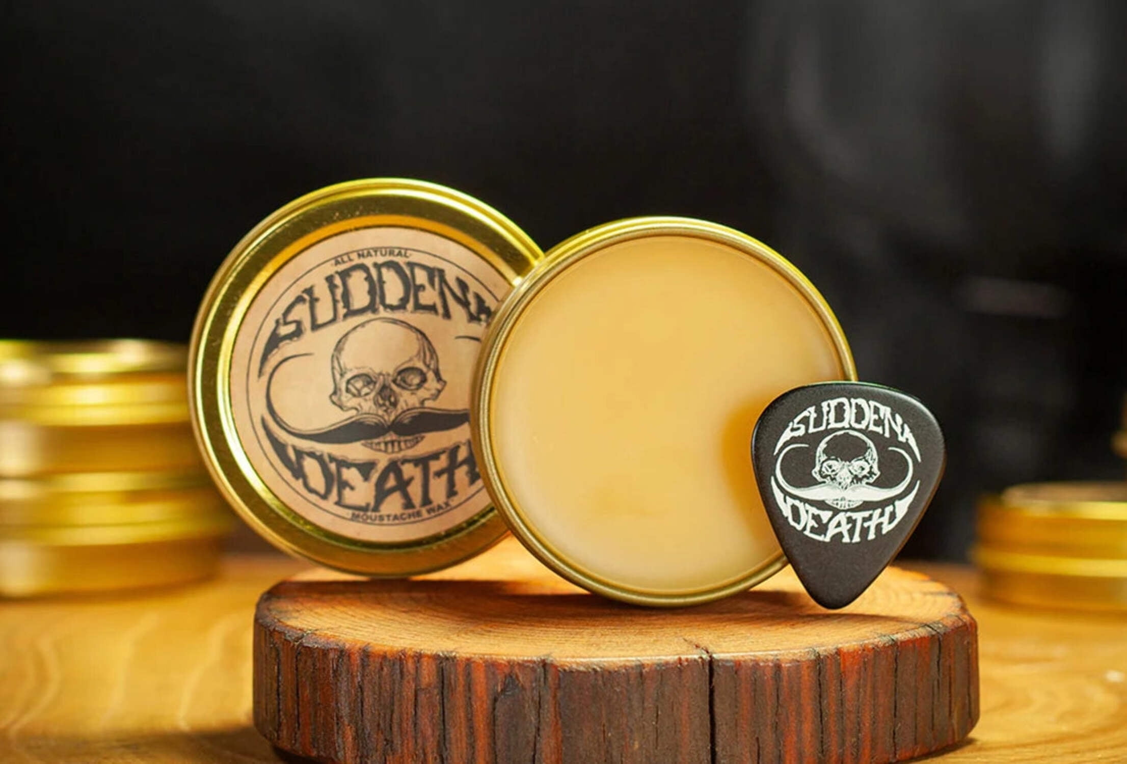 Sudden Death Mustache Wax Strong Hold Grooming For Men - No Heat ...