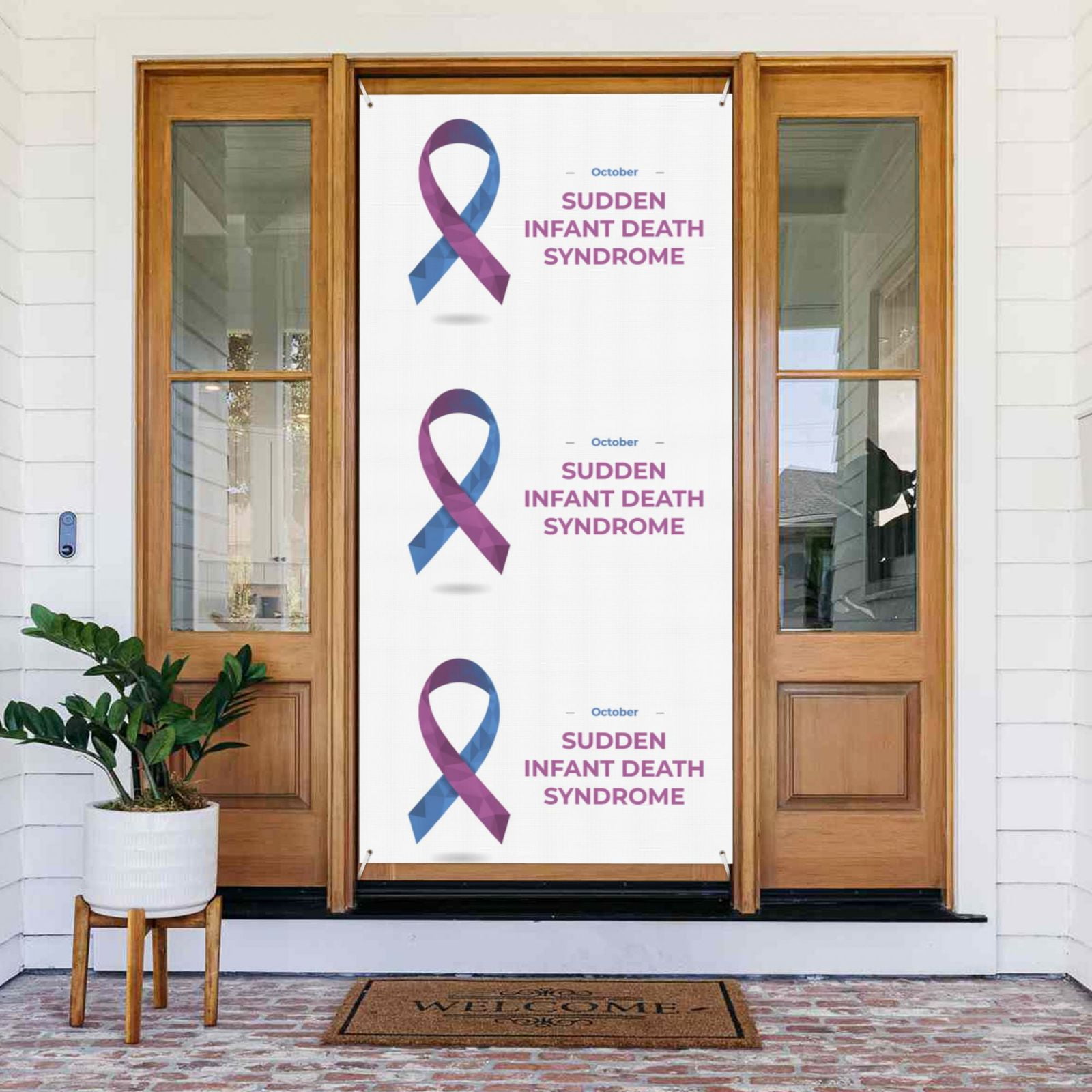 Sudden Infant Death Syndrome Awareness Ribbon Door Cover Decoration ...