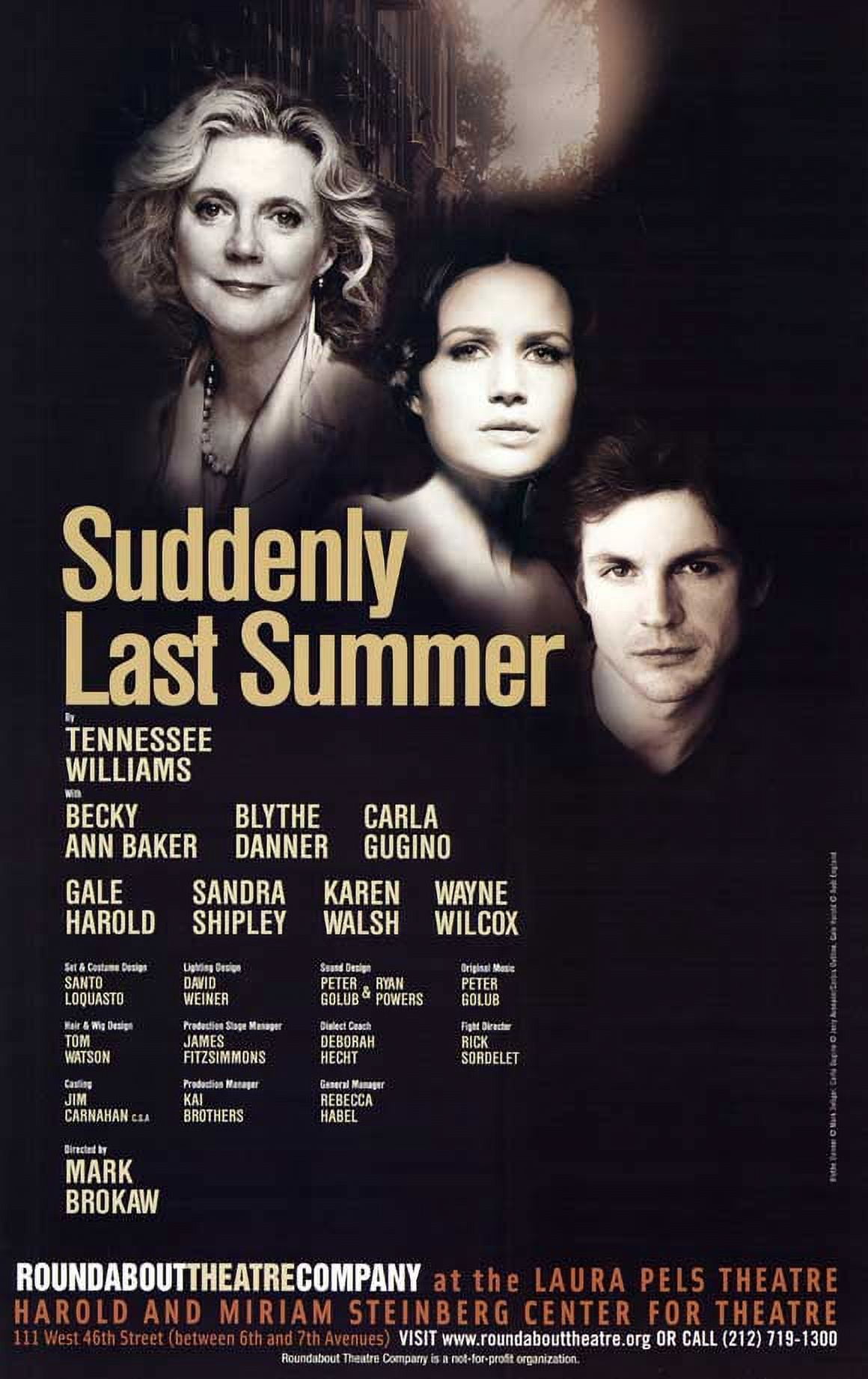 Suddenly Last Summer (Broadway) - movie POSTER (Style A) (27" x 40 ...