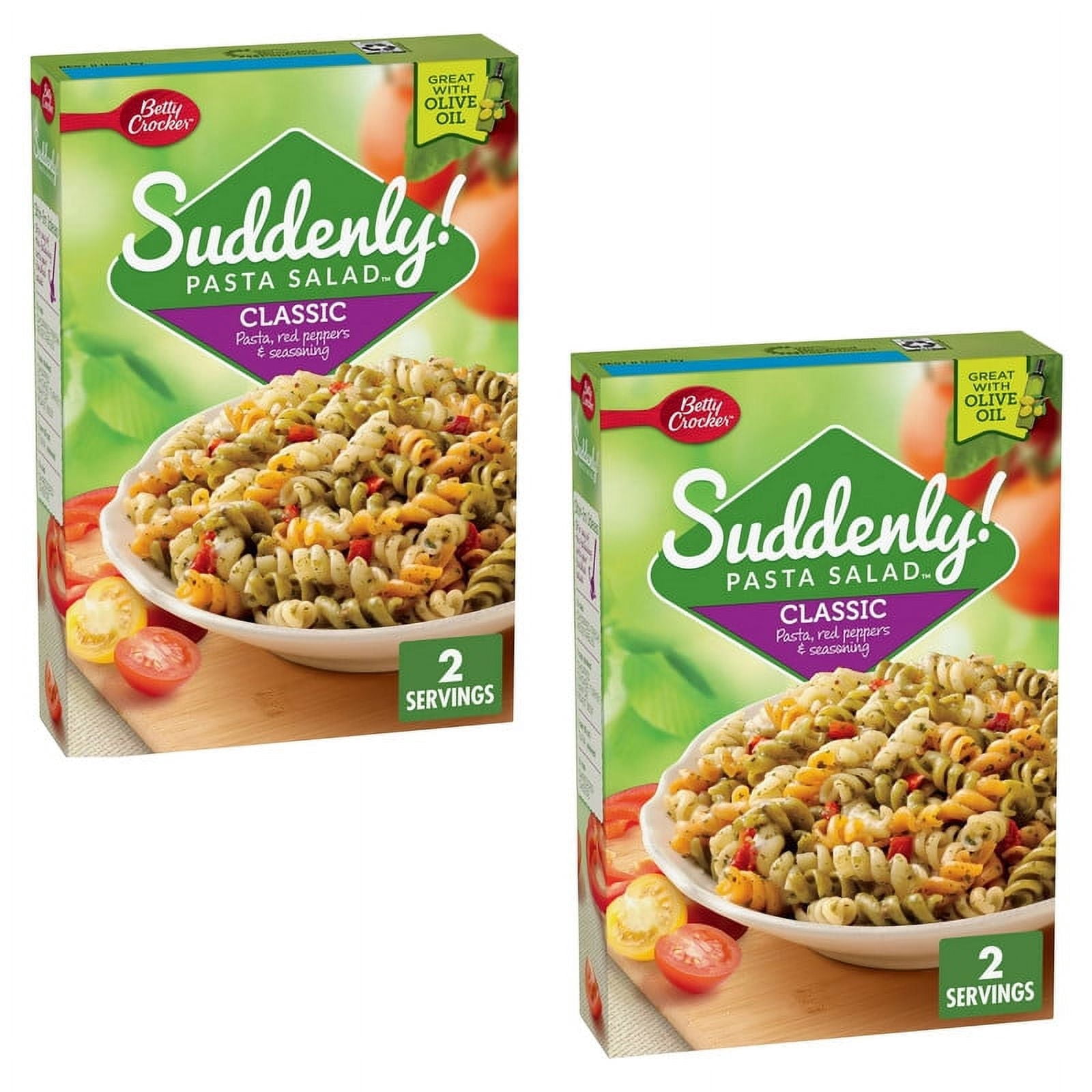 Suddenly Pasta Salad Classic with Red Peppers, Seasoning, 7.75oz,(2PACK ...