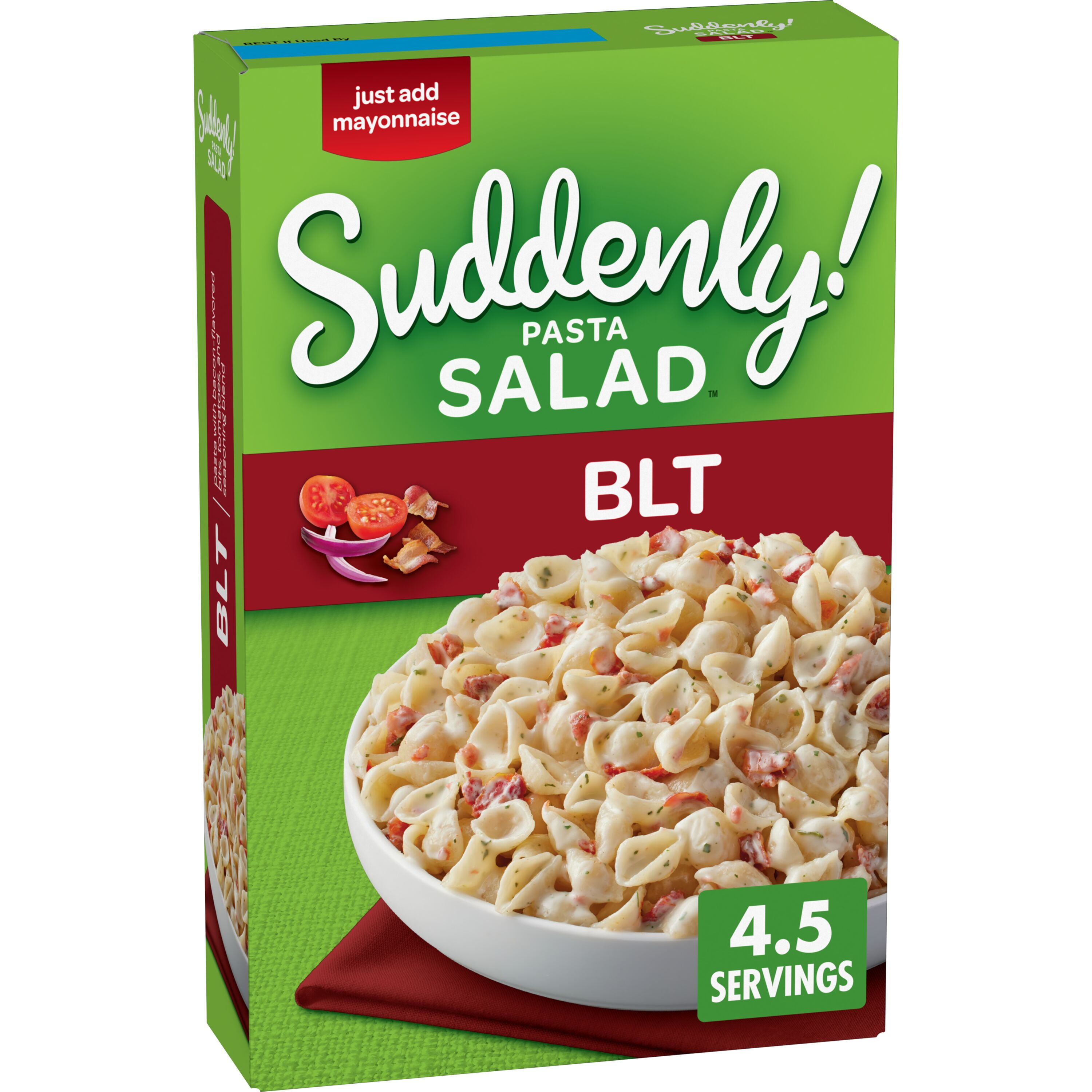 Suddenly Salad BLT Pasta Salad Mix, 7.3 oz, Bacon Tomato Salad with ...