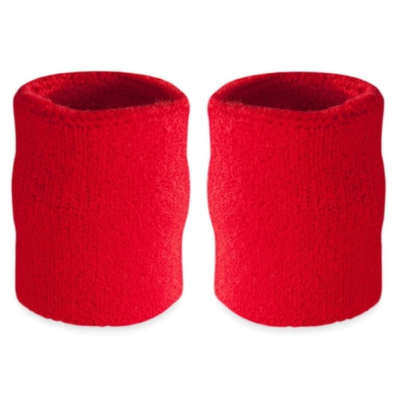Suddora 4” Solid Color Sport Arm Sweatbands Pair, Red - Walmart.com