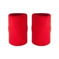 Suddora 6" Solid Color Cotton-Blend Doublewide Wrist or Arm Sweatbands Pair, Red - Walmart.com
