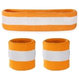 Suddora Cotton Terry Sweatband Set with 1 Headband & 2 Wristbands ...