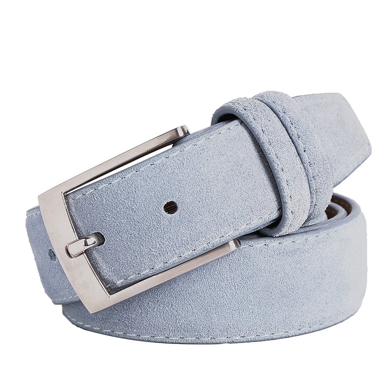 Sude Belt Cow Genuine Leather Luxury Blue Belts - Walmart.com