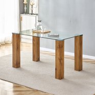 Free Shipping! Ktaxon Dining Table Modern Minimallist Glass Kitchen ...