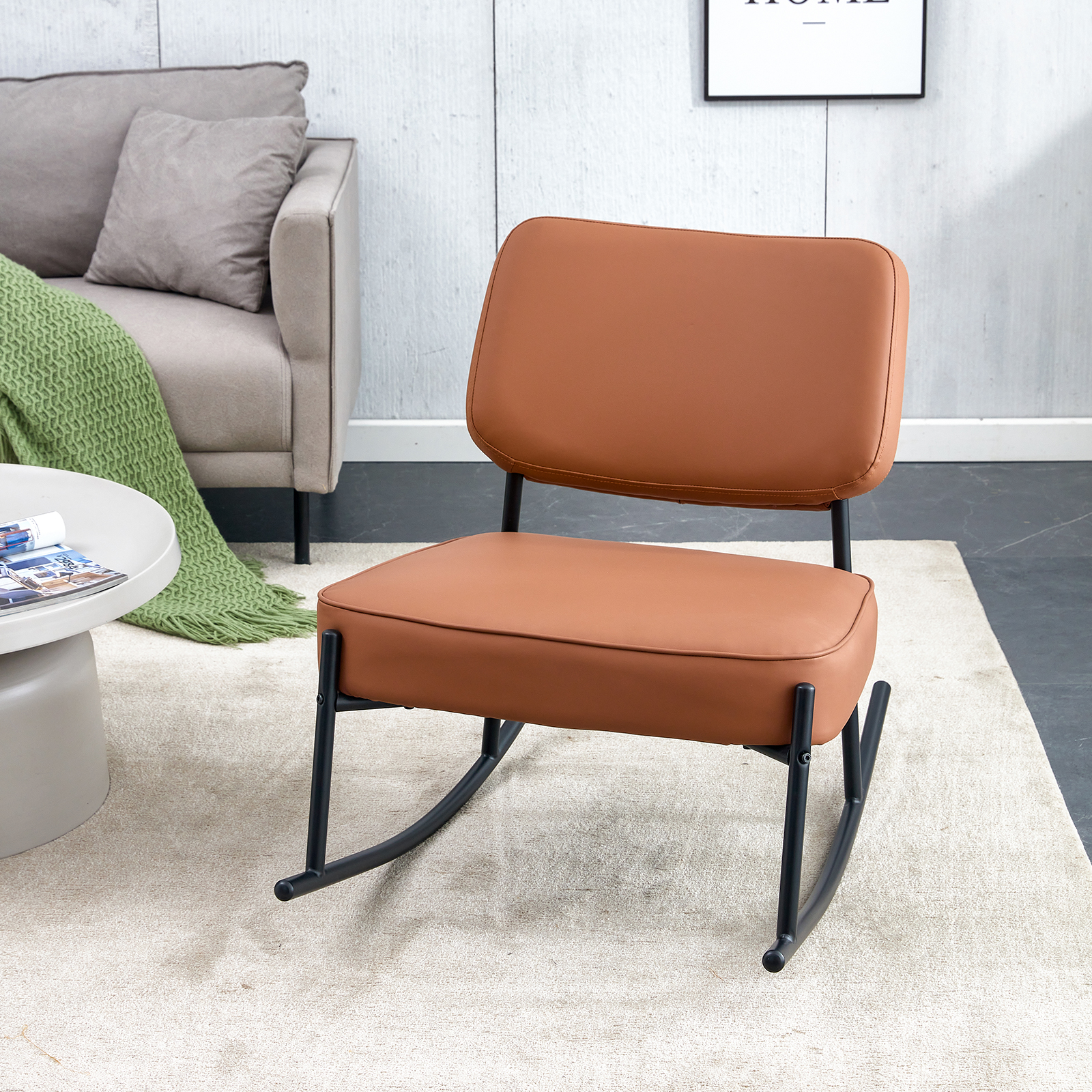 Emerald Home Janelle Brown Accent Chair with Fixed Back And Double ...