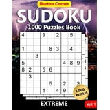 Sudoku 1000 Puzzles Book: Extreme Difficult 9x9 Sudoku Puzzles Brain ...