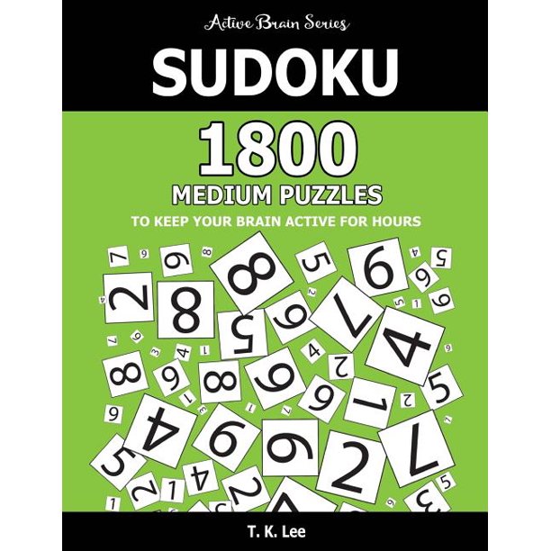 Sudoku: 1800 Medium Puzzles to Keep Your Brain Active for Hours: Active ...