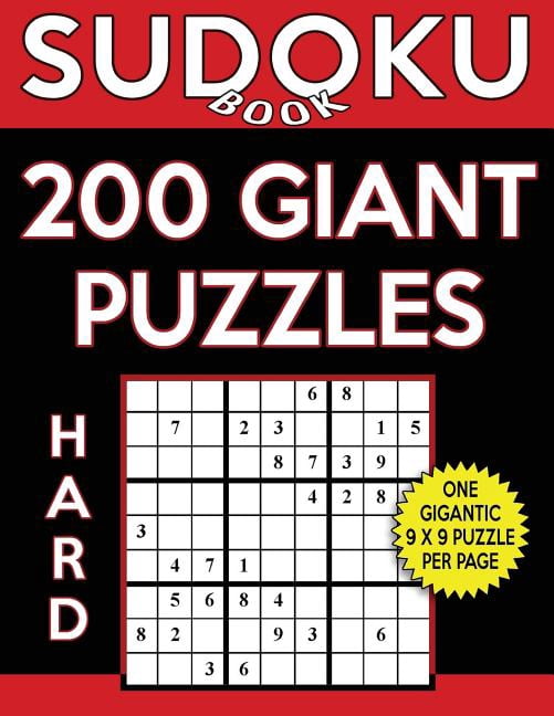 Sudoku Book 200 Hard Giant Puzzles : Sudoku Puzzle Book with One ...