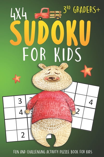 Sudoku For 3rd Graders: 4x4 Sudoku Puzzle Books For Kids, Boys, Girls ...