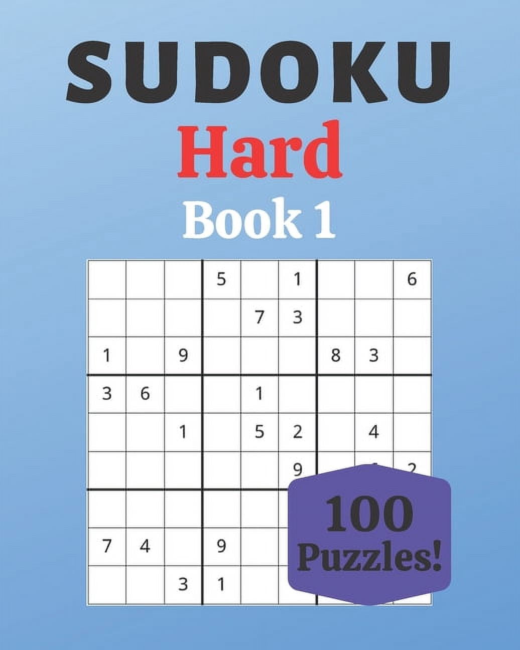 Sudoku Hard Book 1: 100 Sudoku for Adults - Large Print - Hard ...