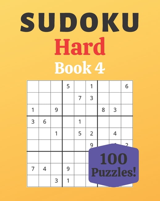 Sudoku Hard Book 4 : 100 Sudoku for Adults - Large Print - Hard ...