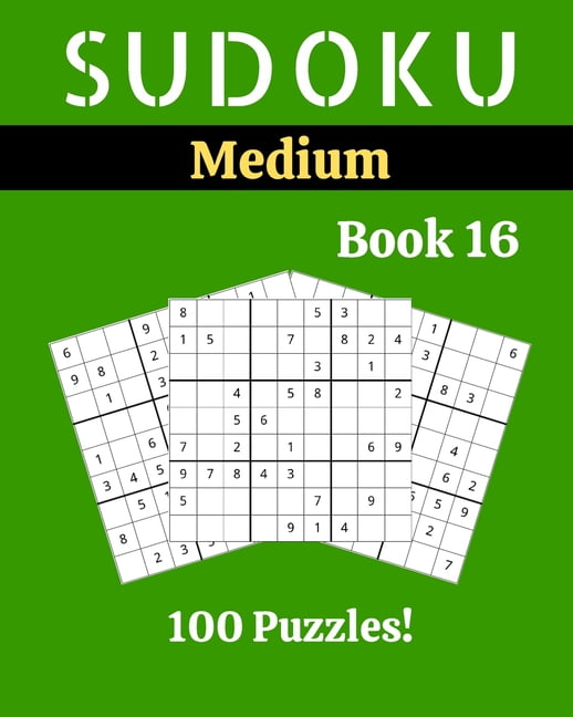 Sudoku Medium Book 16: 100 Sudoku for Adults - Large Print - Medium ...