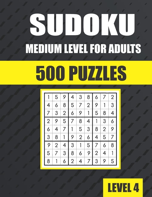 Sudoku Medium Level for Adults 500 Puzzles: sudoku puzzle books for ...