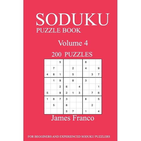 Sudoku Puzzle Book: 200 Puzzles-volume 4, (Paperback) - Walmart.com