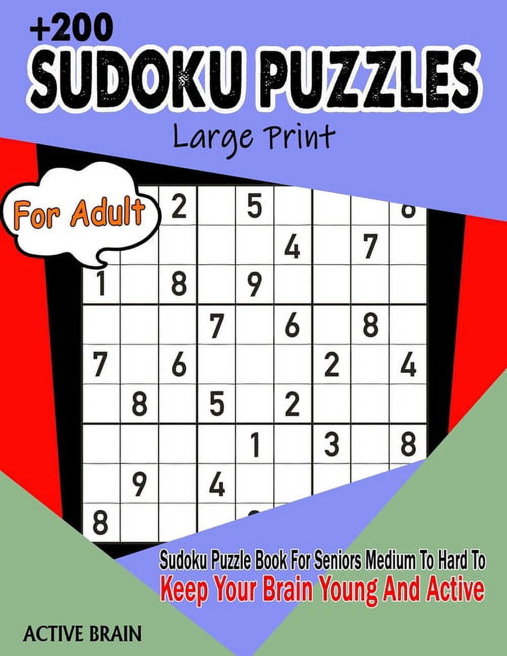 Sudoku Puzzles For Adults: Large Print Sudoku Puzzle Book For Seniors ...