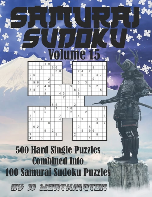 Sudoku Samurai Puzzles Large Print for Adults and Kids Hard Volume 15: ...