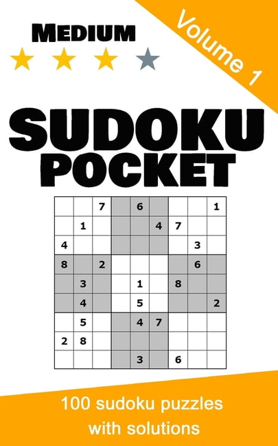 Sudoku pocket: 100 sudoku puzzles, medium level, volume 1 - Walmart.com